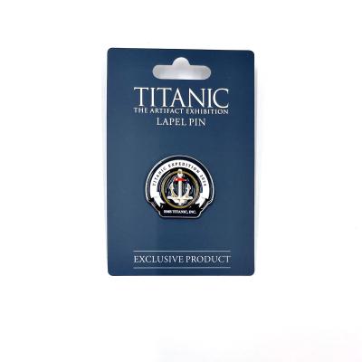 China Customizable Soft Enamel Lapel Pin Titanic Expedition 2024 Zinc Alloy Badge for sale