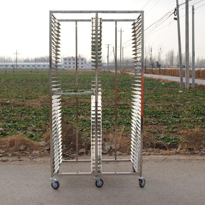 China 24 30 32 Trays Baking Rack Trolley Stainless Steel Bakery Racking Trolley With Trays for sale