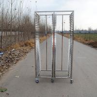 China Removable Trays Trolley Bakery 60x80cm Commercial Bakers Rack With Wheels for sale