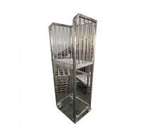 China Food Equipment Heavy Duty Stainless Steel Storage Cage Trolley With 0.8mm Material Thickness for sale