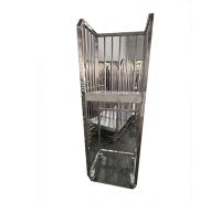China Food Equipment Heavy Duty Stainless Steel Storage Cage Trolley With 0.8mm Material Thickness for sale