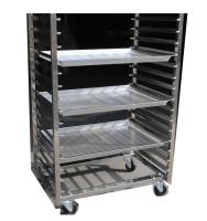 China Rectangle Bakery Tray Rack Trolley 10-16 Layers With Silent Caster for sale