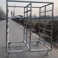 China 500kg Stainless Steel Bakery Trolley Double Row Bakery Rack Trolley for sale