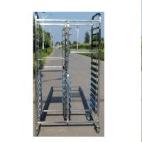 China Stainless Steel Aluminium Bakery Tray Trolley With Heavy Duty Universal Wheels for sale