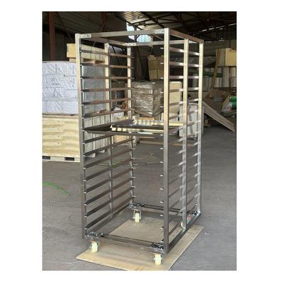 China 15 20 Tier Stainless Steel 201 304 Tray Bakery Oven Trolley for sale