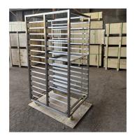 China 300kg-500kg Bakery Racking Trolley With Trays Polishing Surface for sale