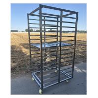 China 12 15 30 Layers Commercial Bread Rack 430SS Bakery Tray Rack Trolley for sale