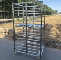 China 12 15 30 Layers Commercial Bread Rack 430SS Bakery Tray Rack Trolley for sale