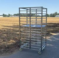 China 18 Tiers 20 Tiers Baking Trolley Single Row Bakery Rack Trolley for sale