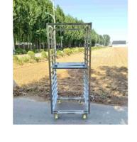 China 15 Layers Stainless Steel Rack Tray Trolley With Wheels For  Fruits Vegetables Cooling Bread for sale