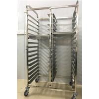 China Strong Load bearing Capacity 15Layers Stainless Steel Tray Trolley For Bakeries for sale