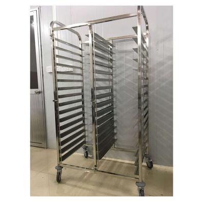 China Food Bread Display Bakery Baking Tray Trolley Stocked Load Bearing 500kg for sale