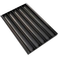 China Non Stick Perforated Aluminium Baking Tray French Long Bread Baking Mold Pan for sale
