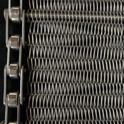 China Spiral Mesh Conveyor Belt 50kg - 500kg Load Metal Mesh Belt for sale