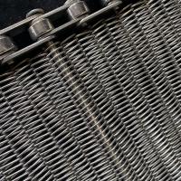 China Strip Width 10 Mm-20 Mm 304 Metal Conveyor Belt Mesh / Flat Wire Mesh Belt for sale