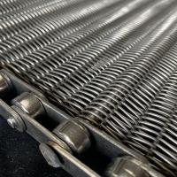 China Strip Width 10 Mm-20 Mm 304 Metal Conveyor Belt Mesh / Flat Wire Mesh Belt for sale