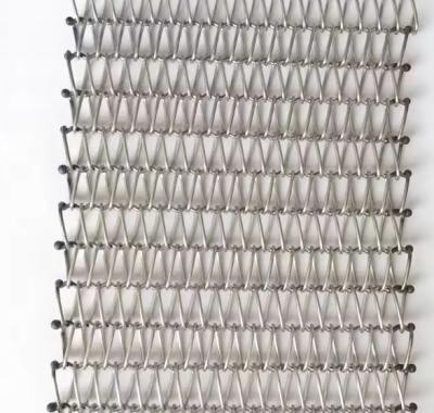 China Balanced Spiral Weave Mesh Conveyor Belt Cold Resistance Spiral Mesh Belt for sale
