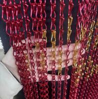 China Colorful Double Hook Chain Link Decorative Mesh Curtain Aluminum Customized for sale