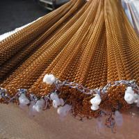 China Golden Architectural Metal Chain Link Curtains Stainless Steel Decorative Woven Wire Mesh for sale