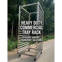 China Single Column Tray Rack Trolley 17Trays With Wheels And Handle For Catering Industry for sale