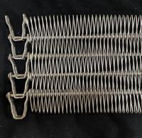 China Low Temperature Resistance 304 316 Stainless Steel Plain Weave Spiral Balance Woven Wire Mesh Belt for Ice Cream Transport for sale