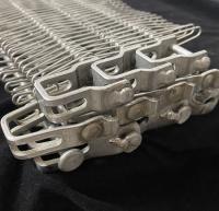 China High Temperature Resistance Stainless Steel Flexible Rod Wire Mesh Spiral Conveyor Belt With U-Shaped Link Edge for sale