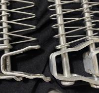 China Food Grade 201 304 316 Stainless Steel Galvanized Steel Spiral Wire Mesh Conveyor Belt for  Food Transport Freezer Drying for sale