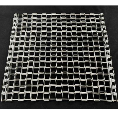 China Customized Stainless Steel 304 Great Wall Conveyor Belt Horseshoe Honeycomb Conveyor Belt  for Washing Draining and Drying for sale