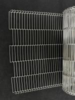 China 316 Stainless Steel Z-Shape Enrober Flat Wire Mesh Chain Ladder Chocolate Coating Machine Oven Conveyor Chocolate Enrobing Belt for sale