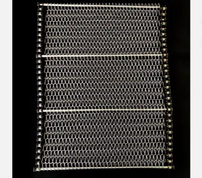 China SUS304 Chain Link Mesh Conveyor Belt Stainless Steel Heat Resistant Wire Mesh Conveyor Belt  For Food Industry for sale