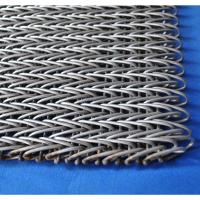 China Herringbone Compound Weave Mesh Conveyor Belt Stainless Steel Wire Belt for Stable Product Flow for sale