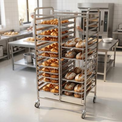 China Stainless Steel Customizable Bakery Racking Trolley 304 For Bakery Fast Food Blast Freezer for sale