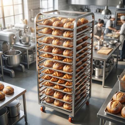 China 316 Stainless Steel baking tray trolley Movable Kitchen Equipment Cooler Bakery For Oven for sale
