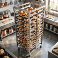 China 300kg 400kg 500kg Load Bakery Racks And Trays 32 Layers Pastry Trolley for sale
