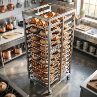 China 300kg 400kg 500kg Load Bakery Racks And Trays 32 Layers Pastry Trolley for sale