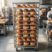 China 15 Layers 12 Layers 10 Layers Bakers Trolly SS201 Cooling Trolley For Bakery for sale