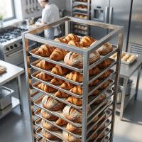 China 60x40 Baking Rack Trolley 10 Layers - 15 Layers Cooling Rack Trolley for sale