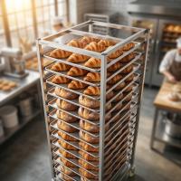 China Customizable Baking Rack Trolley 30 Tiers Bakery Rack Trolley for sale