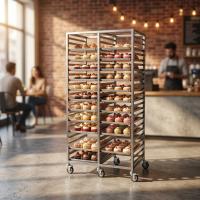 China 500 Pounds Capacity Pastry Trolley Customized Bakery Tray Rack Trolley Use for sale