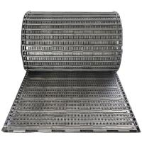 China Heavy Load Carbon Steel Metal Chain Plate Link Conveyor Belt For Washing for sale
