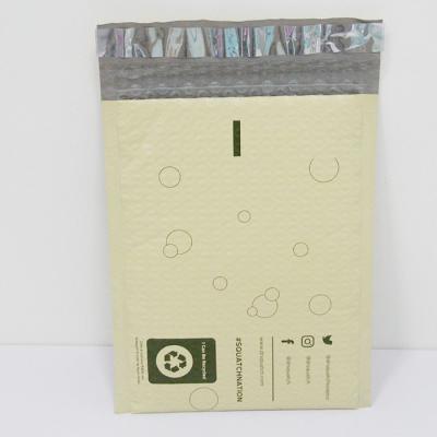 China Green Biodegradable Bubble Mailers Reusable Plastic Eco Padded Envelopes for sale