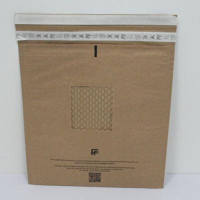 China Elegant Custom Biodegradable Mailers 15x20cm Embossed Recycled Kraft Mailers for sale