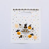 China Food Die Cut Handle Plastic Bags Packaging 20x30cm Take Away Plastic Bags Customized for sale