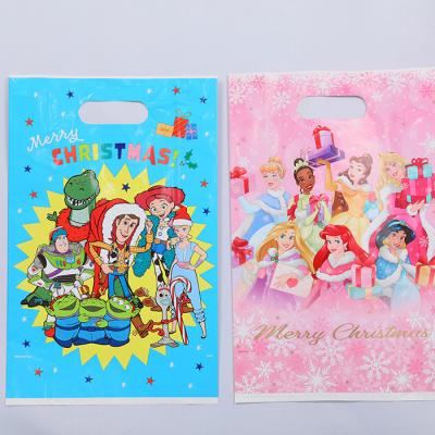 China Stylish Die Cut Handle Plastic Bags 15x25cm Foldable Lightweight Plastic Carrier Bags for sale
