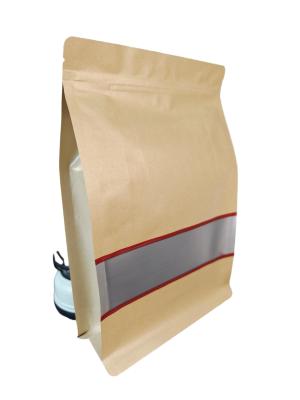 China Customizable Printing Kraft Window Bag with Moisture Resistant and Food-Grade Safety for Specialty Coffee Packaging for sale