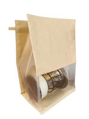 China Moisture Resistant High Tensile Strength Kraft Window Bag with Customizable Printing for Food Packaging for sale