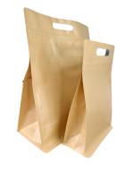 China Food-Grade Kraft Paper Window Bag with Transparent PVC/PE Film Window and Moisture-Proof Oxygen Barrier for Coffee and Baked Goods for sale