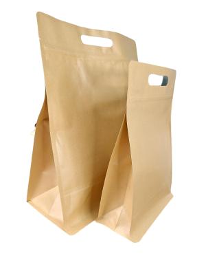 China Food-Grade Kraft Paper Window Bag with Transparent PVC/PE Film Window and Moisture-Proof Oxygen Barrier for Coffee and Baked Goods for sale