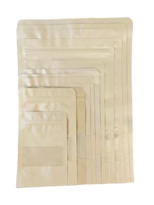 China Custom Logo Kraft Window Bag with High Tensile Strength and Moisture Resistant for Fresh Food Packaging for sale