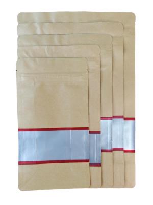 China Custom Sizes Moisture Resistant High Tensile Strength Kraft Window Bag for Coffee and Bakery Packaging for sale